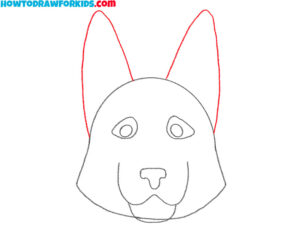 How to Draw a German Shepherd Face - Drawing Tutorial For Kids