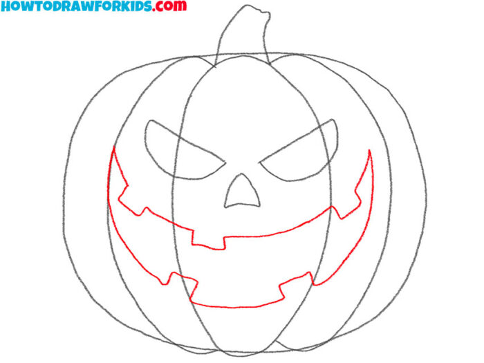 How to Draw a Pumpkin for Halloween - Drawing Tutorial For Kids