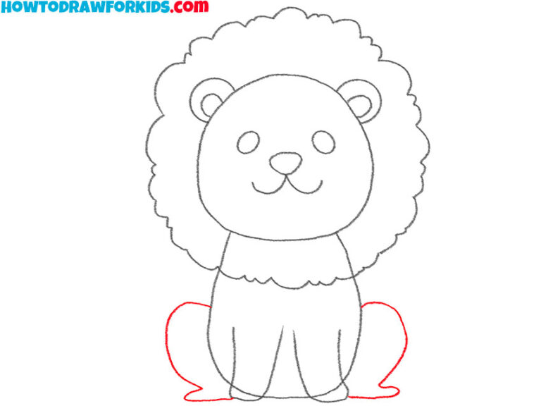 How to Draw a Lion Cub - Easy Drawing Tutorial For Kids