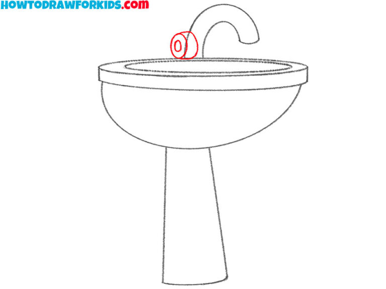 How to Draw a Sink - Easy Drawing Tutorial For Kids