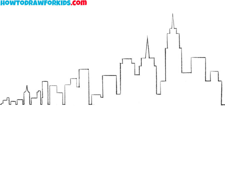 How to Draw a Skyline - Easy Drawing Tutorial For Kids