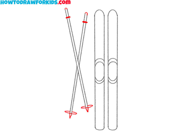 How to Draw Skis - Easy Drawing Tutorial For Kids