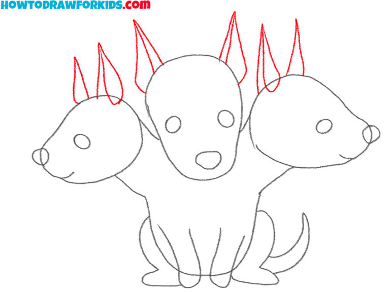 How to Draw Cerberus - Easy Drawing Tutorial For Kids