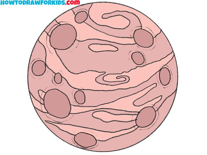 How to Draw Mars - Easy Drawing Tutorial For Kids