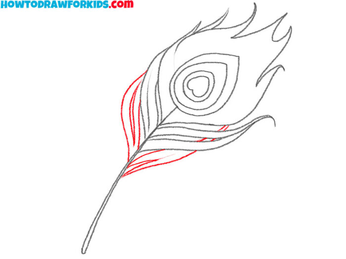 How to Draw a Peacock Feather - Easy Drawing Tutorial For Kids