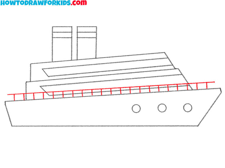 How to Draw a Cruise Ship - Easy Drawing Tutorial For Kids