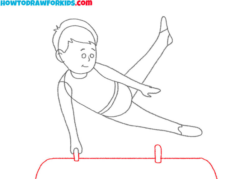 How to Draw a Gymnast - Easy Drawing Tutorial For Kids
