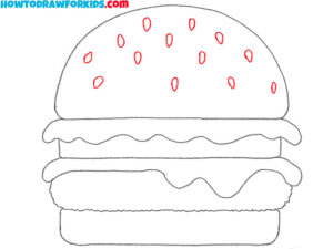 How to Draw a Cheeseburger - Easy Drawing Tutorial For Kids