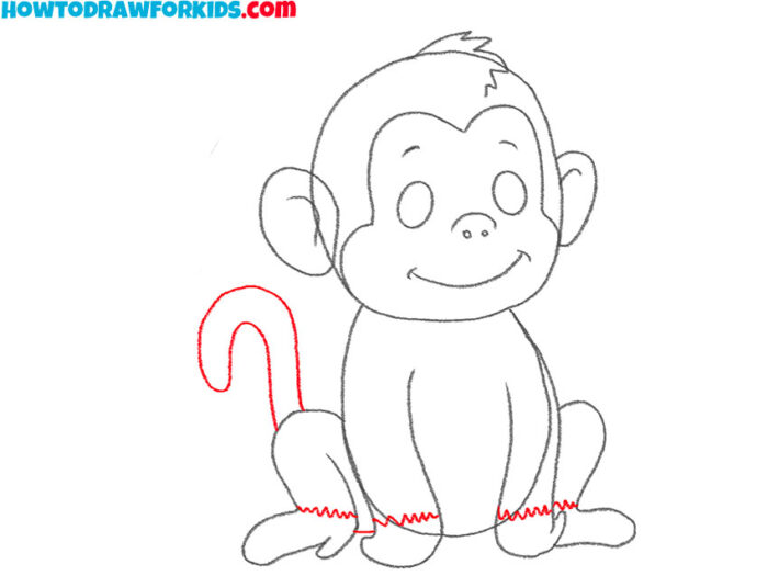 How to Draw a Chimpanzee - Easy Drawing Tutorial For Kids