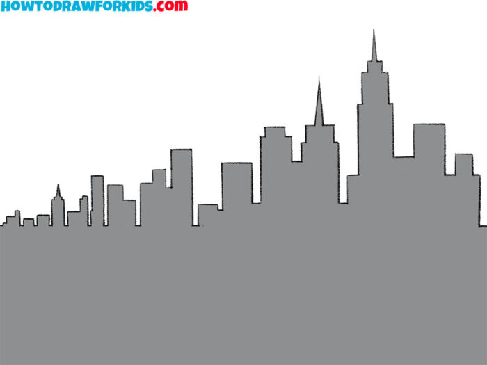 How to Draw a Skyline - Easy Drawing Tutorial For Kids