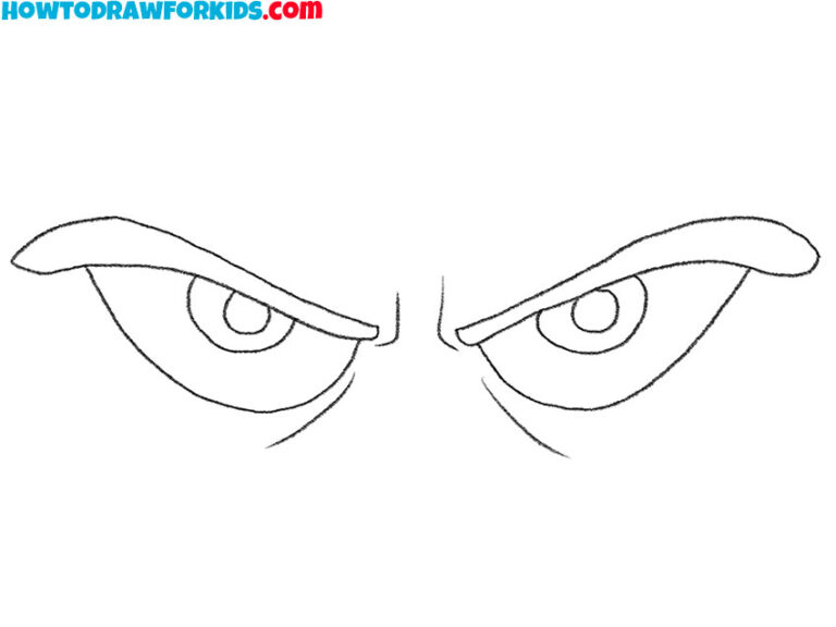 How to Draw Evil Eyes - Easy Drawing Tutorial For Kids