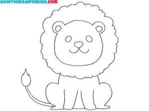 How to Draw a Lion Cub - Easy Drawing Tutorial For Kids