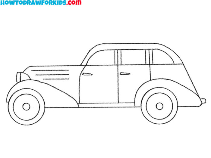 How to Draw an Old Car - Easy Drawing Tutorial For Kids