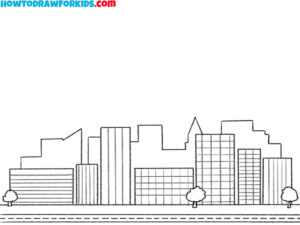 How to Draw a Cityscape - Easy Drawing Tutorial For Kids