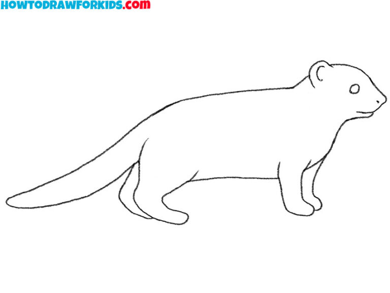 How to Draw a Mongoose - Easy Drawing Tutorial For Kids