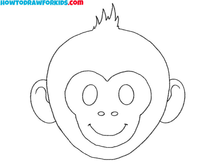 How to Draw a Monkey Face - Easy Drawing Tutorial For Kids