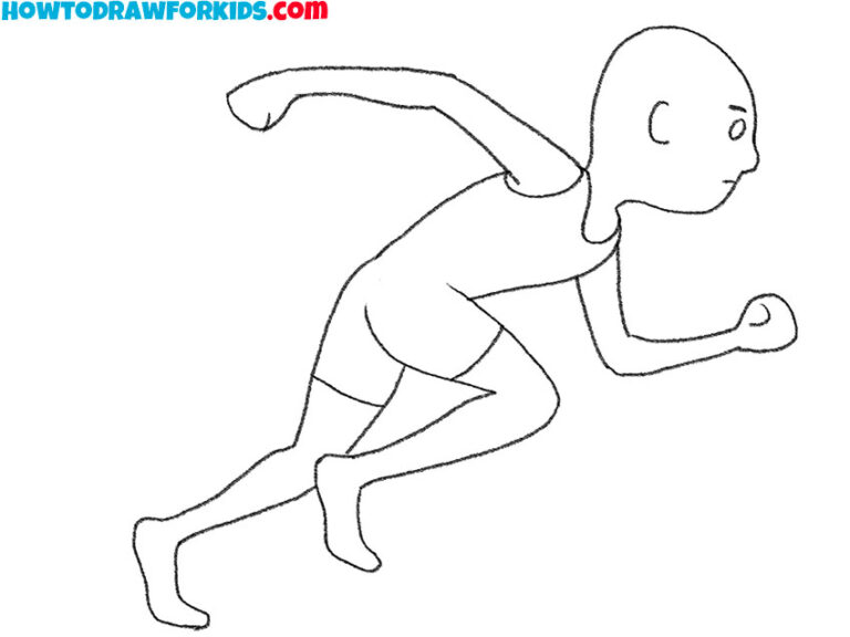 How to Draw a Runner - Easy Drawing Tutorial For Kids