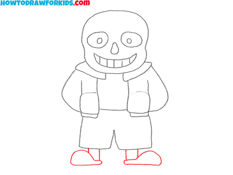 How to Draw Sans from Undertale - Easy Drawing Tutorial For Kids