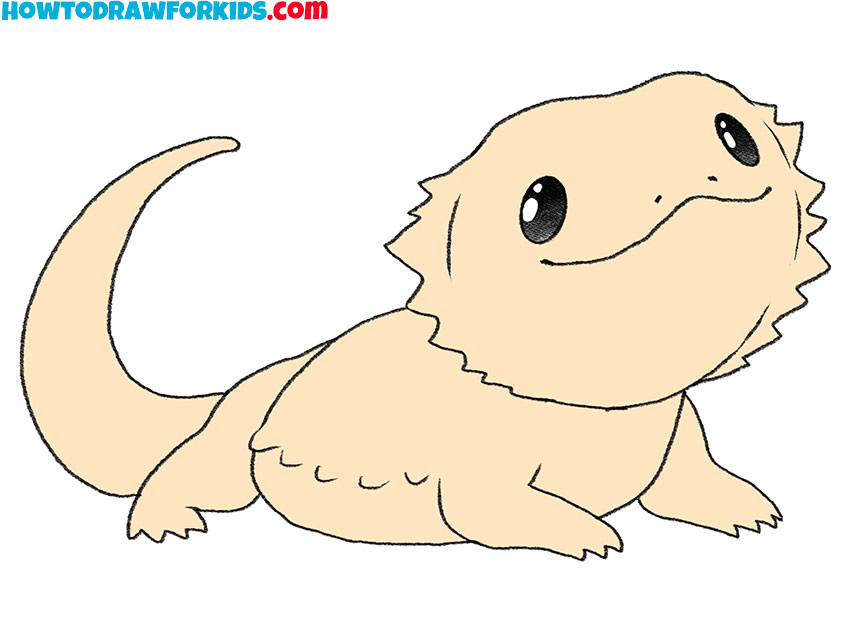 How to Draw a Simple Lizard - Easy Drawing Tutorial For Kids
