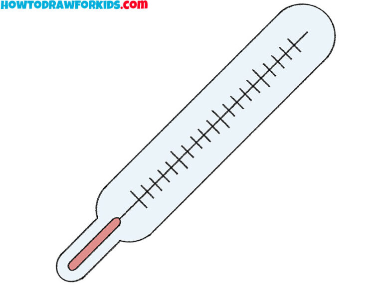 How to Draw a Thermometer - Easy Drawing Tutorial For Kids