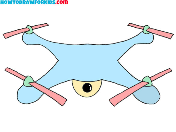 How to Draw a Drone - Easy Drawing Tutorial For Kids