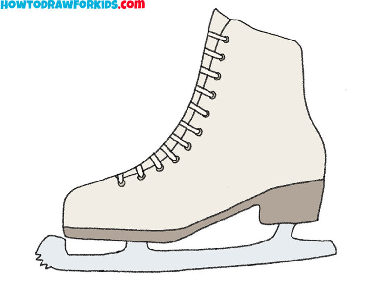How to Draw Skates - Easy Drawing Tutorial For Kids