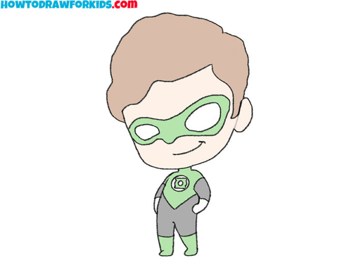 How to Draw Green Lantern - Easy Drawing Tutorial For Kids