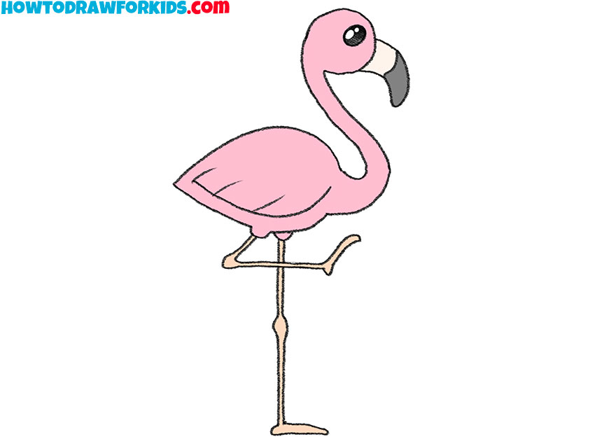 How to Draw an Easy Flamingo - Easy Drawing Tutorial For Kids