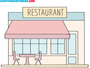 How to Draw a Restaurant - Easy Drawing Tutorial For Kids