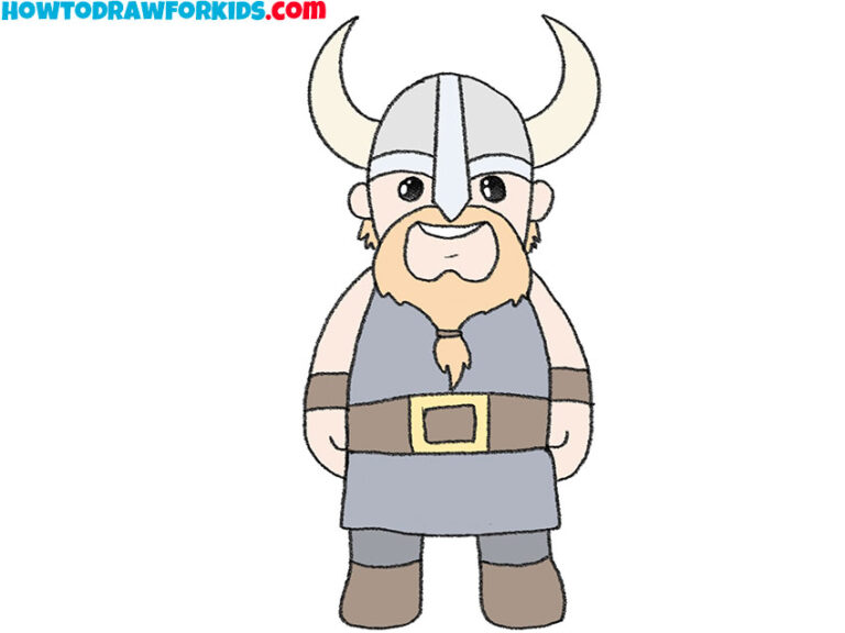 How to Draw a Viking - Easy Drawing Tutorial For Kids