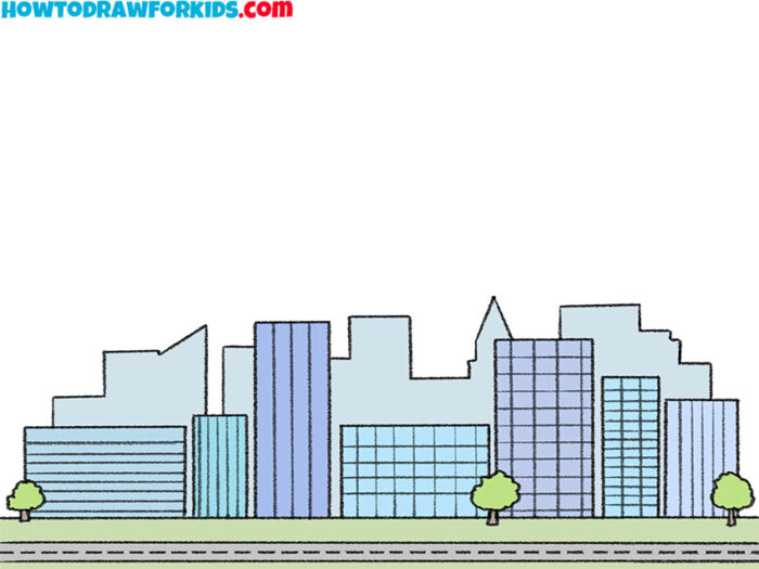 How to Draw a Cityscape - Easy Drawing Tutorial For Kids