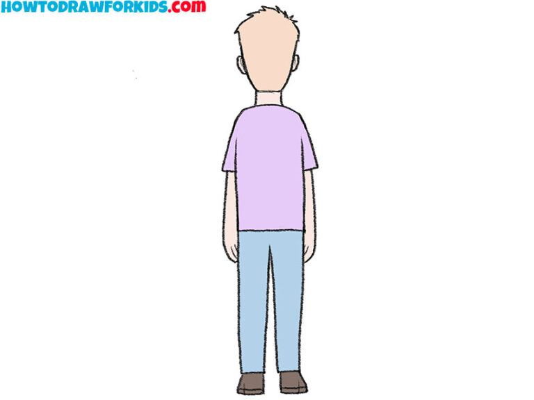 How to Draw a Person From the Back - Drawing Tutorial For Kids