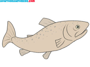 How to Draw a Trout - Easy Drawing Tutorial For Kids