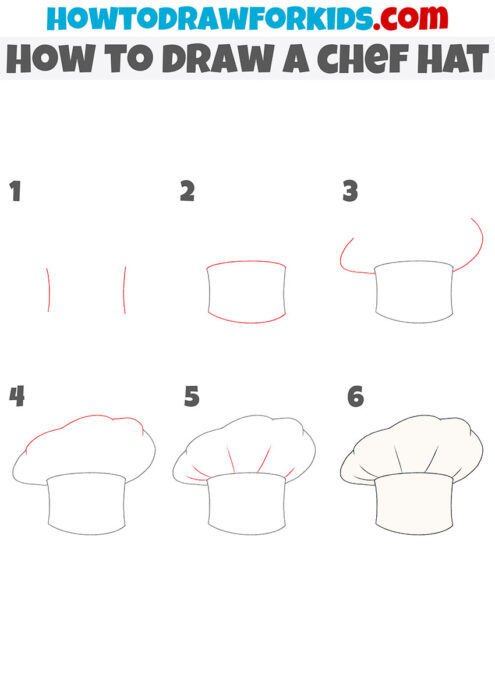 How to Draw a Chef Hat - Easy Drawing Tutorial For Kids