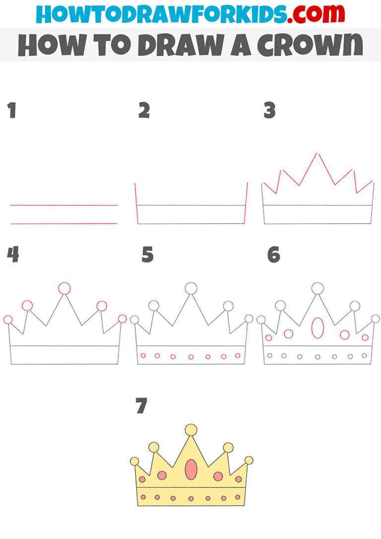 How to Draw a Crown - Easy Drawing Tutorial For Kids