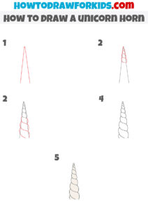 How to Draw a Unicorn Horn - Easy Drawing Tutorial For Kids