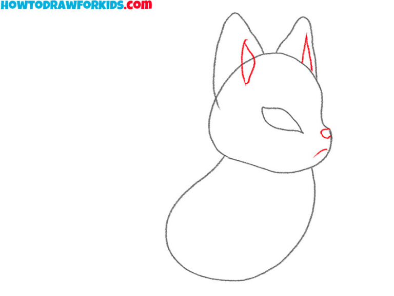 How to Draw a Kitsune - Easy Drawing Tutorial For Kids