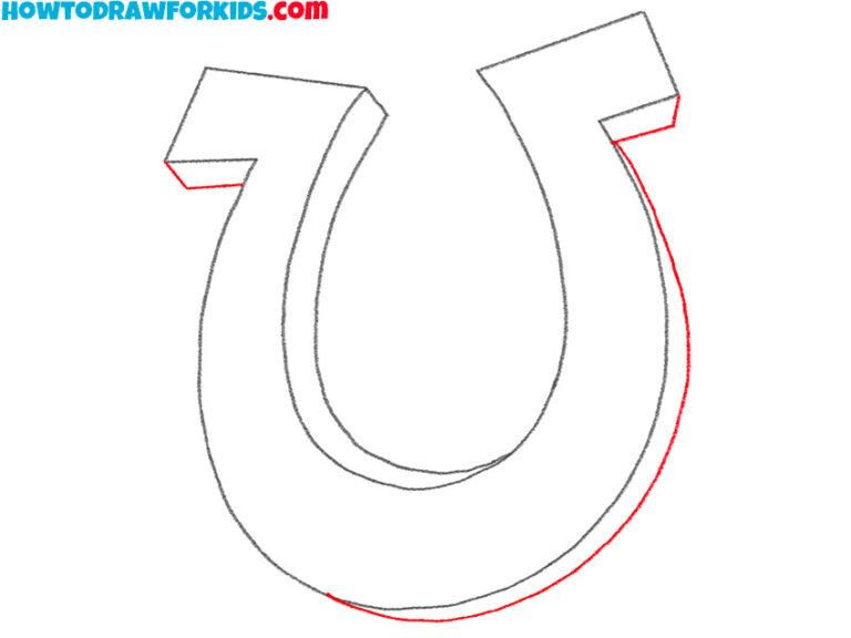How to Draw a Horseshoe - Easy Drawing Tutorial For Kids