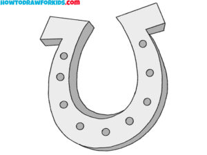 How to Draw a Horseshoe - Easy Drawing Tutorial For Kids
