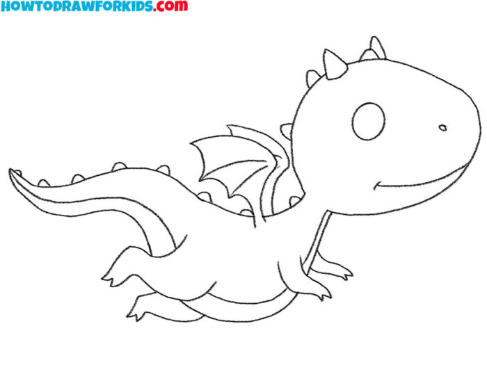 How to Draw a Flying Dragon - Easy Drawing Tutorial For Kids
