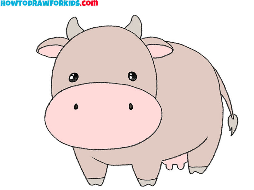How to Draw a Cow - Easy Drawing Tutorial For Kids