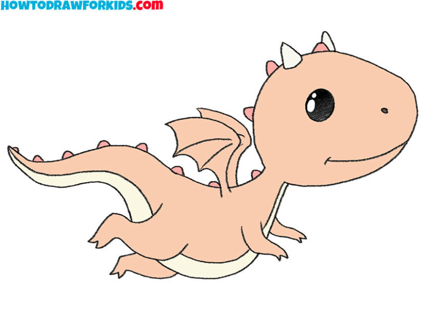 How to Draw a Flying Dragon - Easy Drawing Tutorial For Kids