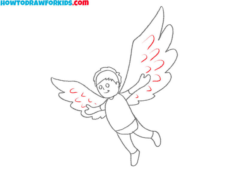 How to Draw a Person With Wings - Easy Drawing Tutorial For Kids
