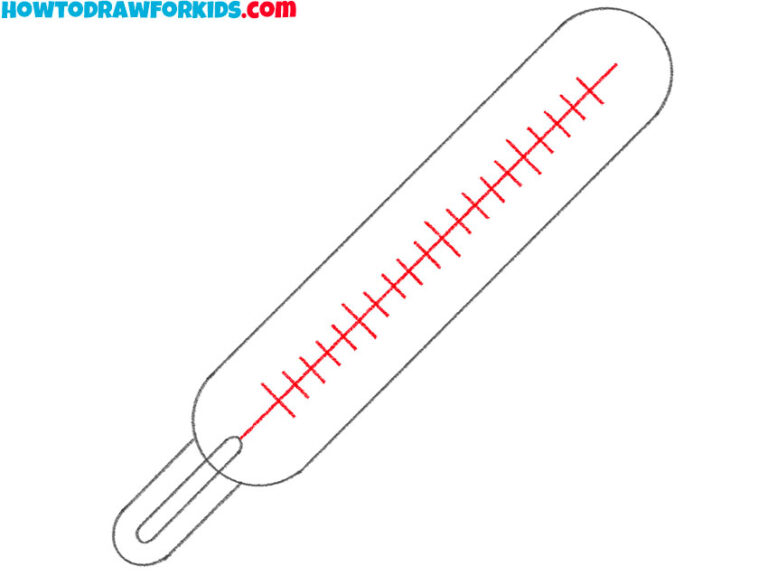 How to Draw a Thermometer - Easy Drawing Tutorial For Kids