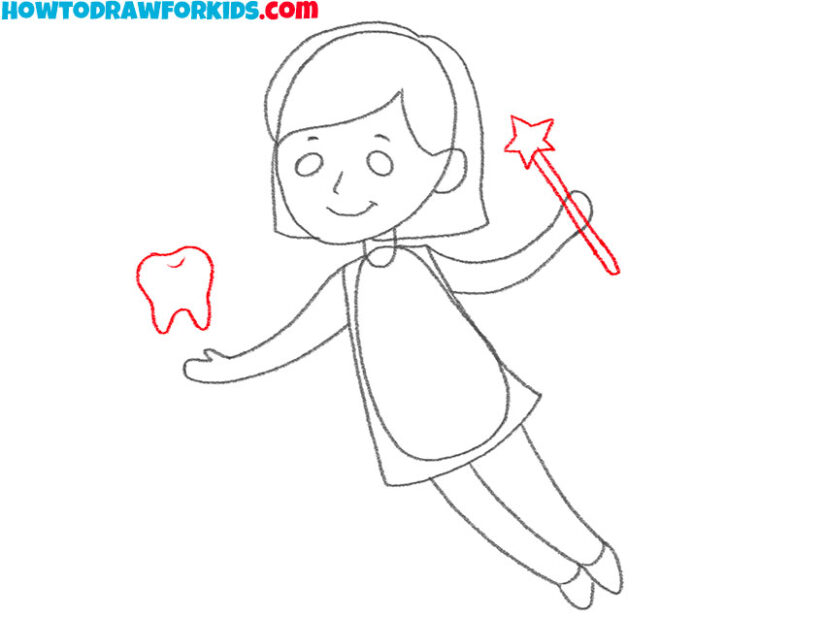 How to Draw a Tooth Fairy - Easy Drawing Tutorial For Kids