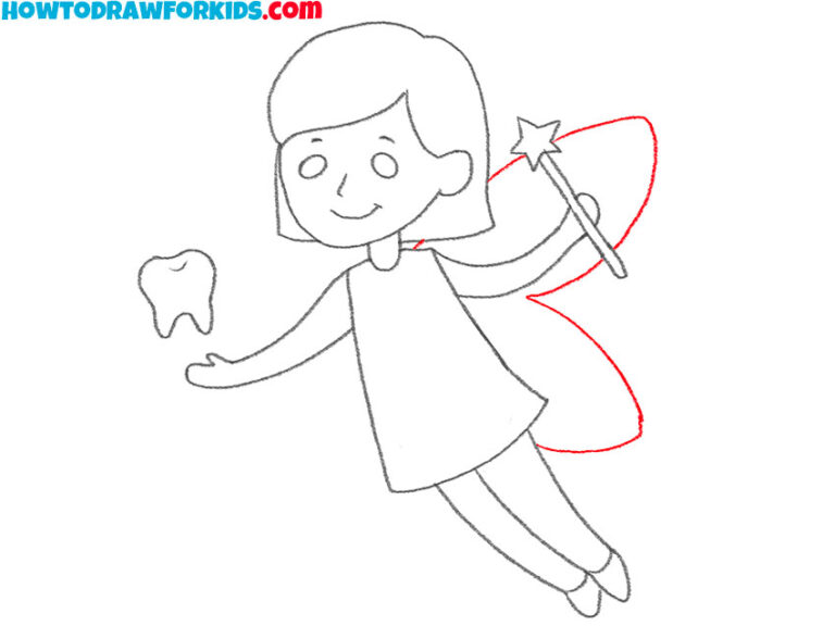 How to Draw a Tooth Fairy - Easy Drawing Tutorial For Kids