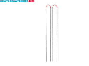 How to Draw Skis - Easy Drawing Tutorial For Kids