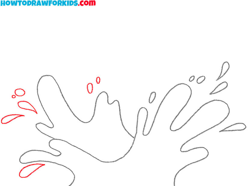How to Draw Water Splashes - Easy Drawing Tutorial For Kids
