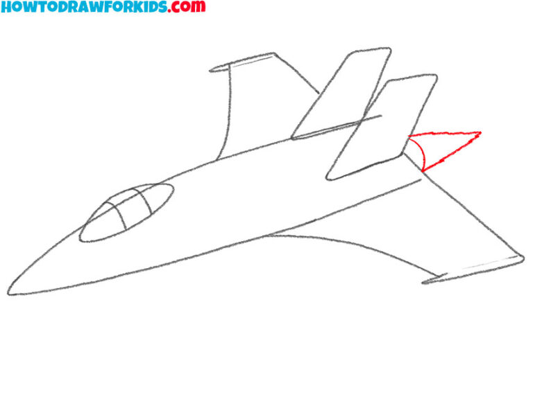 How to Draw a Fighter Jet - Easy Drawing Tutorial For Kids