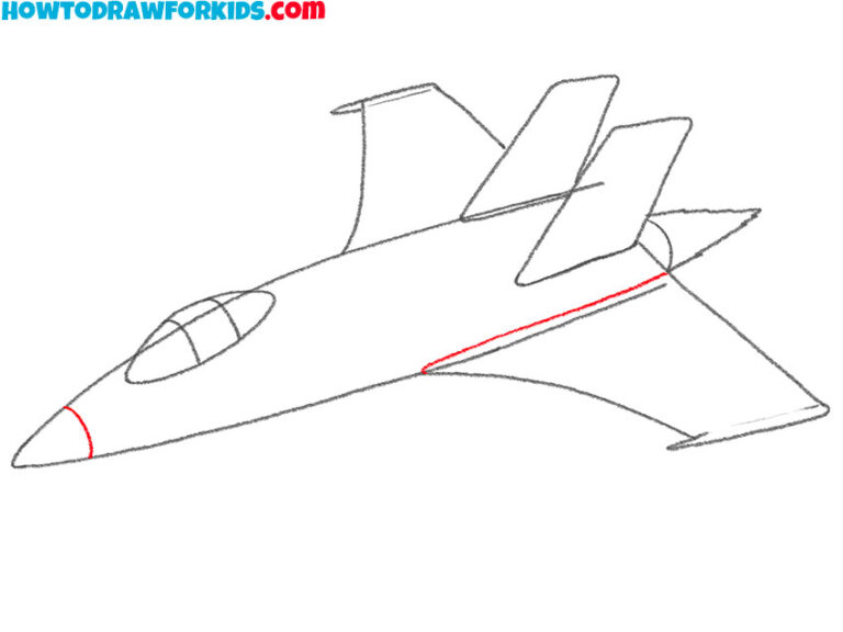 How to Draw a Fighter Jet - Easy Drawing Tutorial For Kids